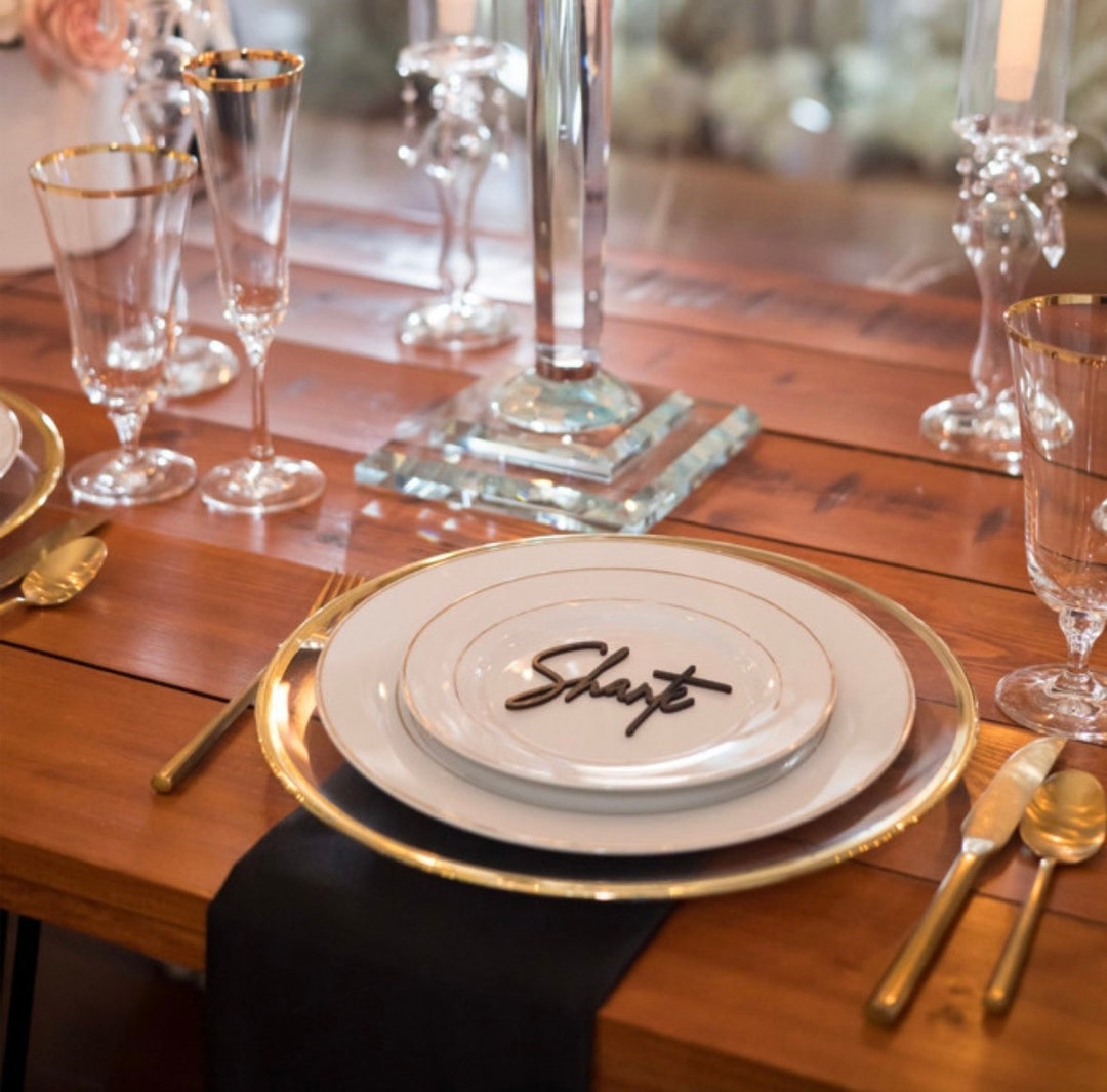 Name Plate Name Tag for Wedding Wedding Plate Name - Etsy