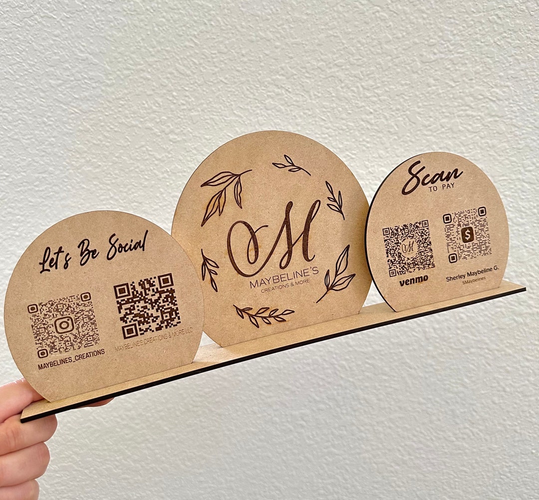 Business Sign, Venmo , Cash App, Qr Code - Etsy