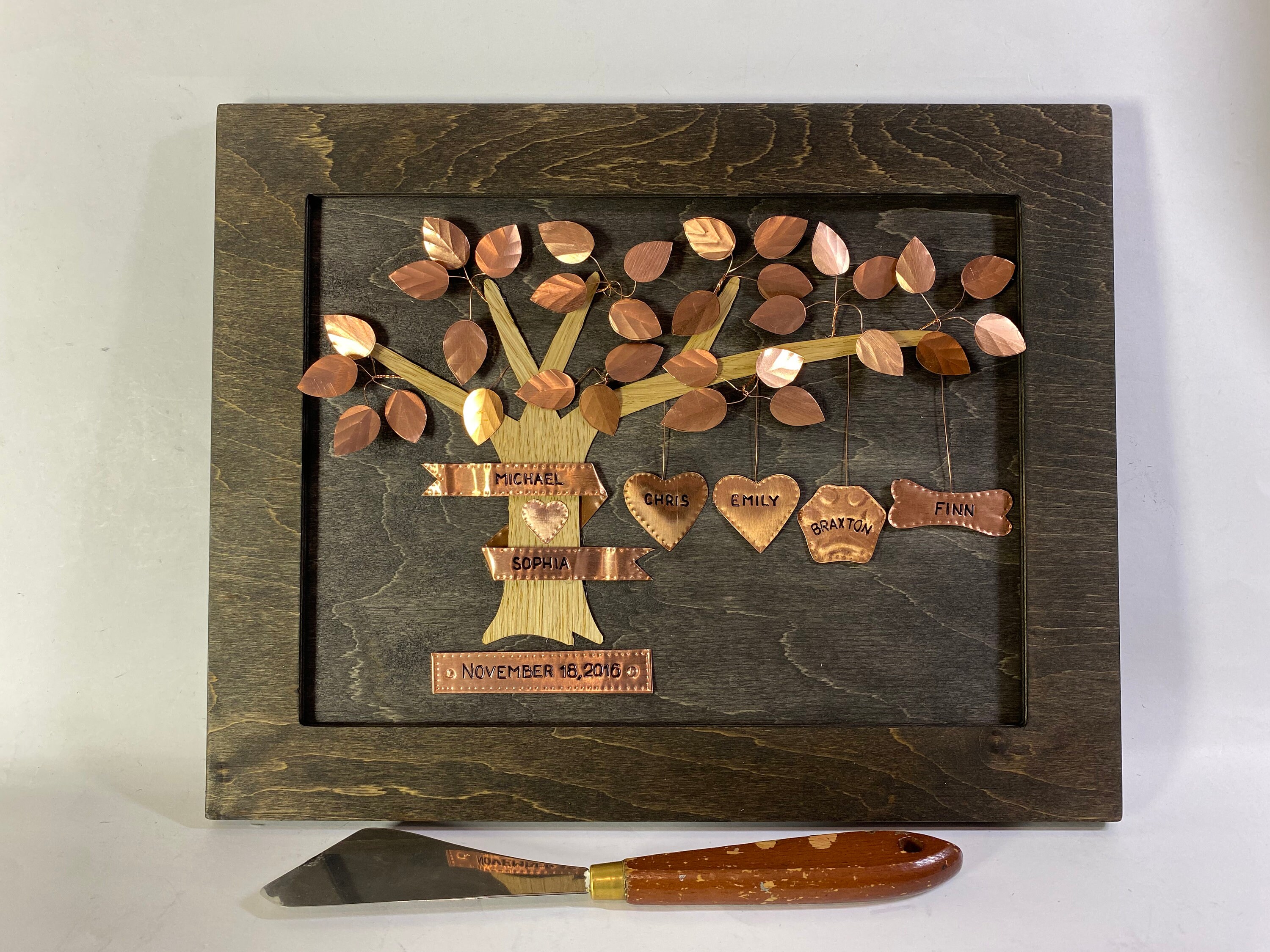 7th Wedding Anniversary, Copper Wedding, Copper Tree, Family Tree ...