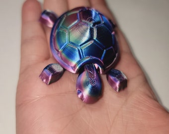 Articulated Rose Turtle, Cute 3D Printed Turtle Toy, Custom Turtle Figurine, Cute Christmas ...