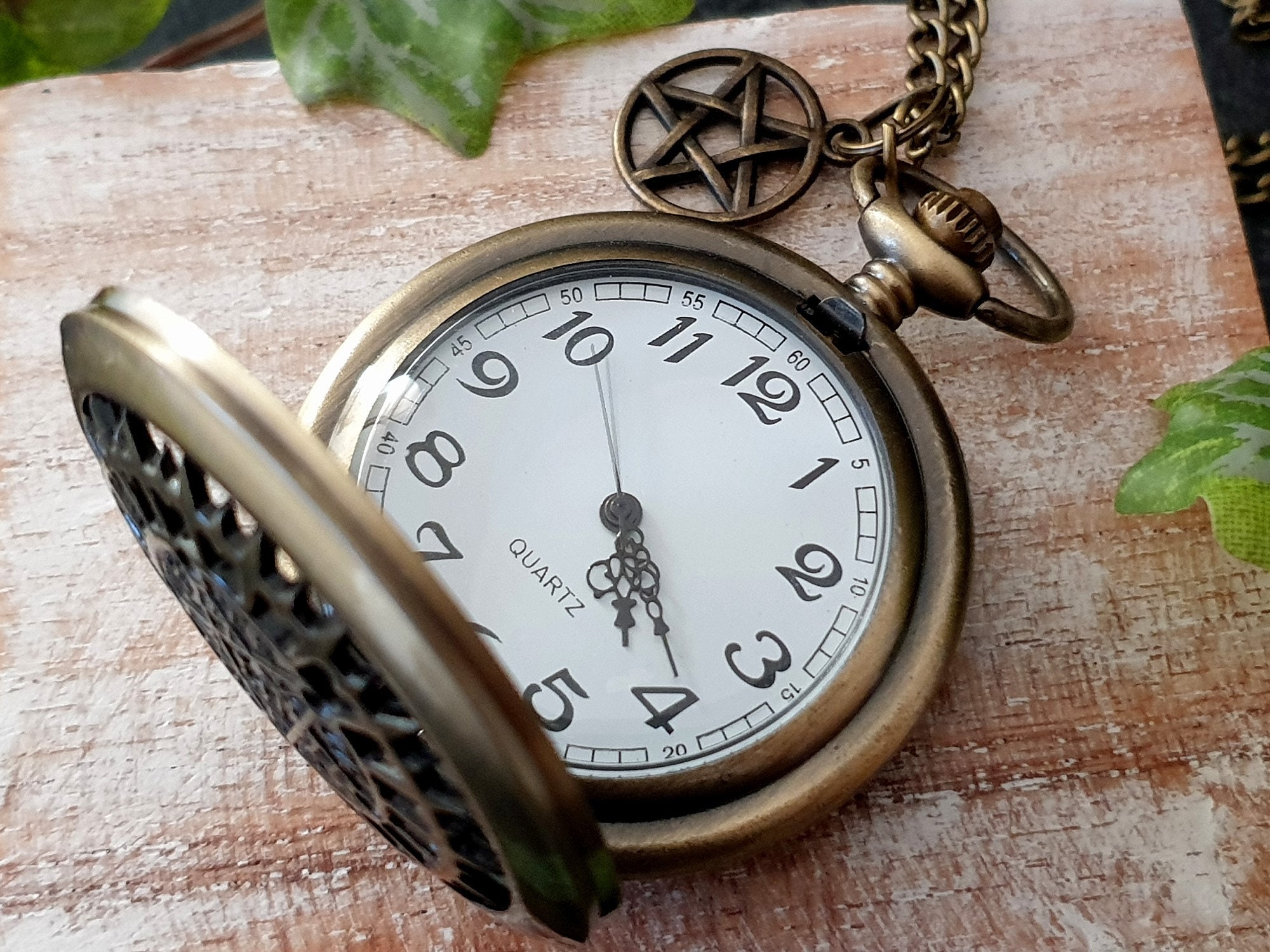 Pocket Watch, Pentagram, Druden Star, Bronze, Chain Watch, Five Star - Etsy