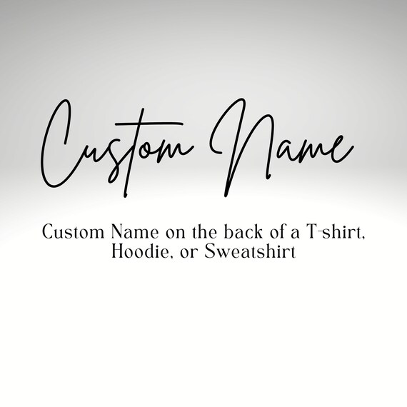 Custom Name Add a Custom Name to the Back of Your HWS - Etsy