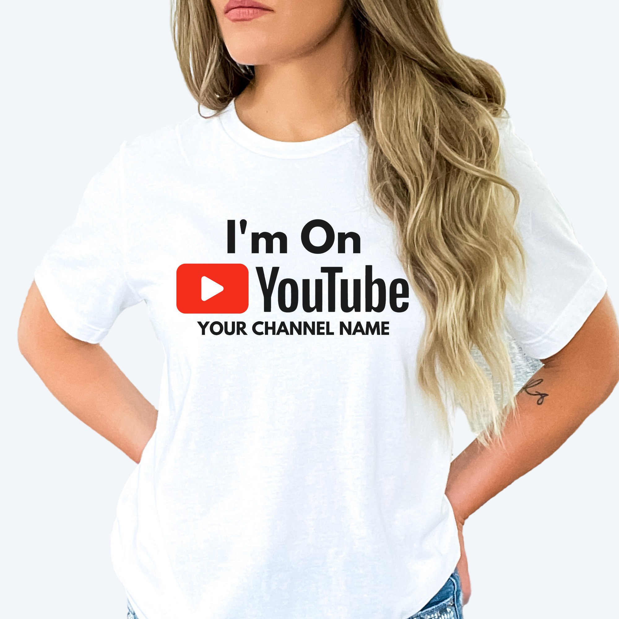 Custom Youtube Channel T-shirt, Custom Youtube Shirt, I'm on Youtube ...