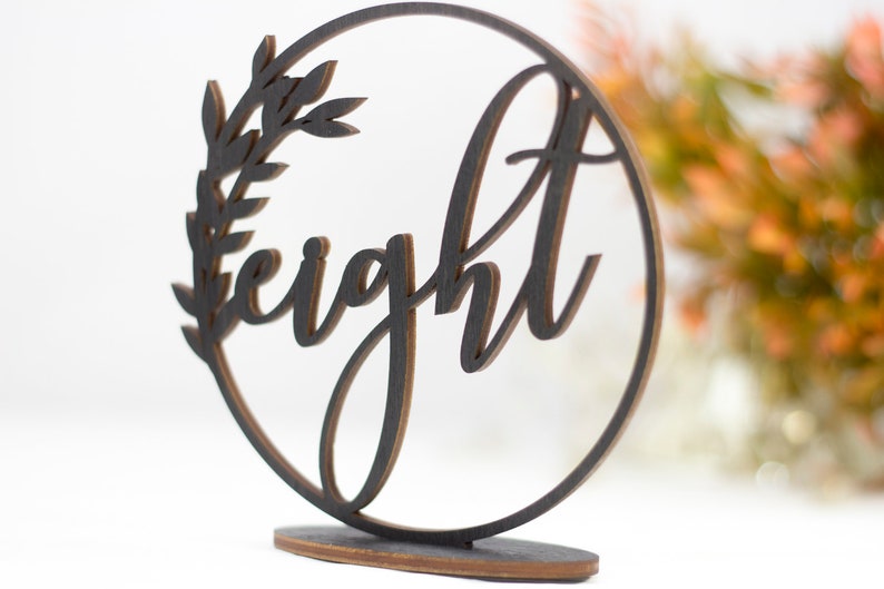 Wooden Table Numbers Wedding Rustic Table Calligraphy - Etsy