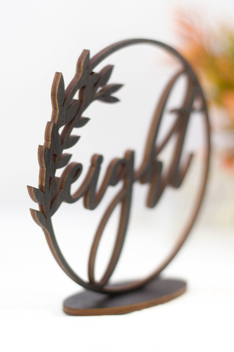 Wooden Table Numbers Wedding Rustic Table Calligraphy - Etsy