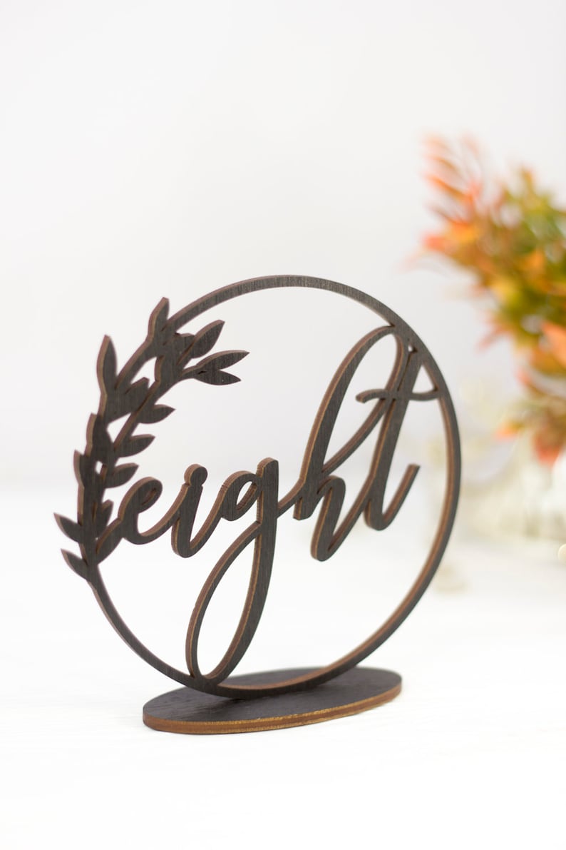 Wooden Table Numbers Wedding Rustic Table Calligraphy - Etsy