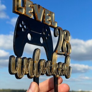 Gamer Birthday Cake Topper, Video Game Cake Topper Birthday, Level ...