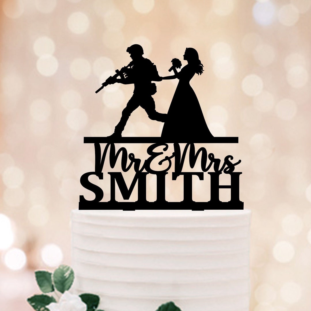 Military Wedding Cake Topper, Soldier Cake Topper, US Army Cake Topper ...