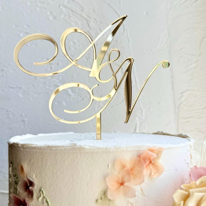 Initial Cake Topper - Etsy