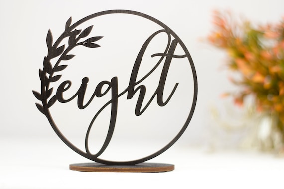 Wooden Table Numbers Wedding Rustic Table Calligraphy - Etsy