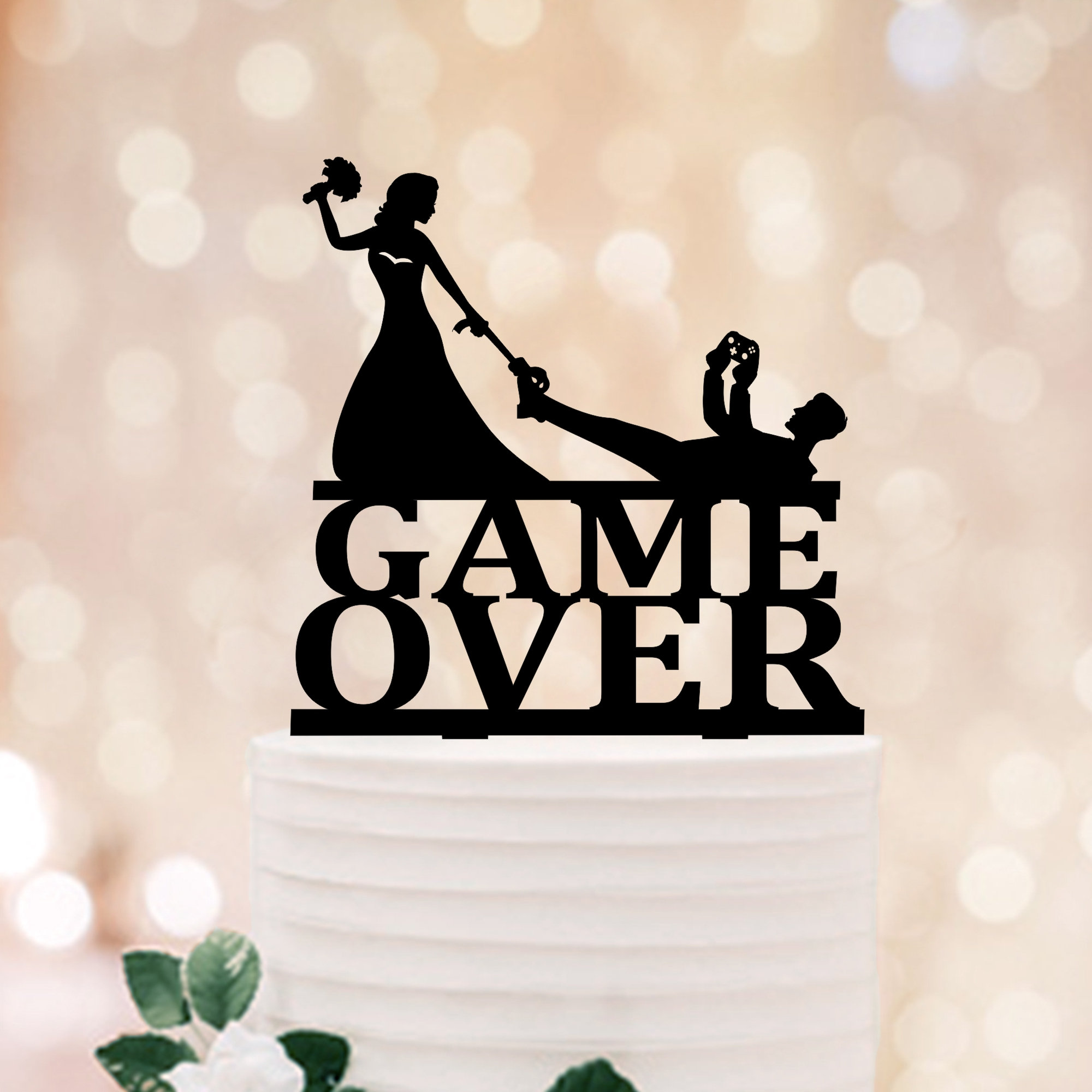 Gamer Wedding Cake Topper
