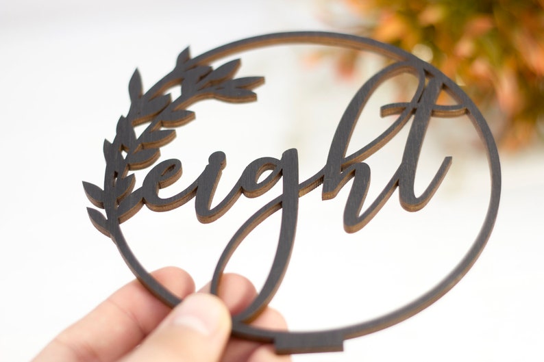 Wooden Table Numbers Wedding Rustic Table Calligraphy - Etsy