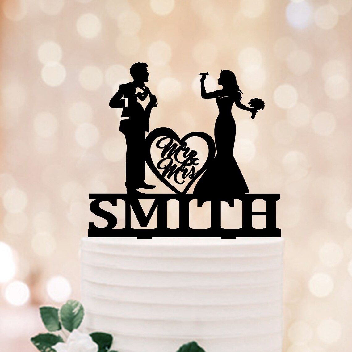 Dart Wedding Cake Topper, Wedding Cake Topper With Darts Themed, Bride ...