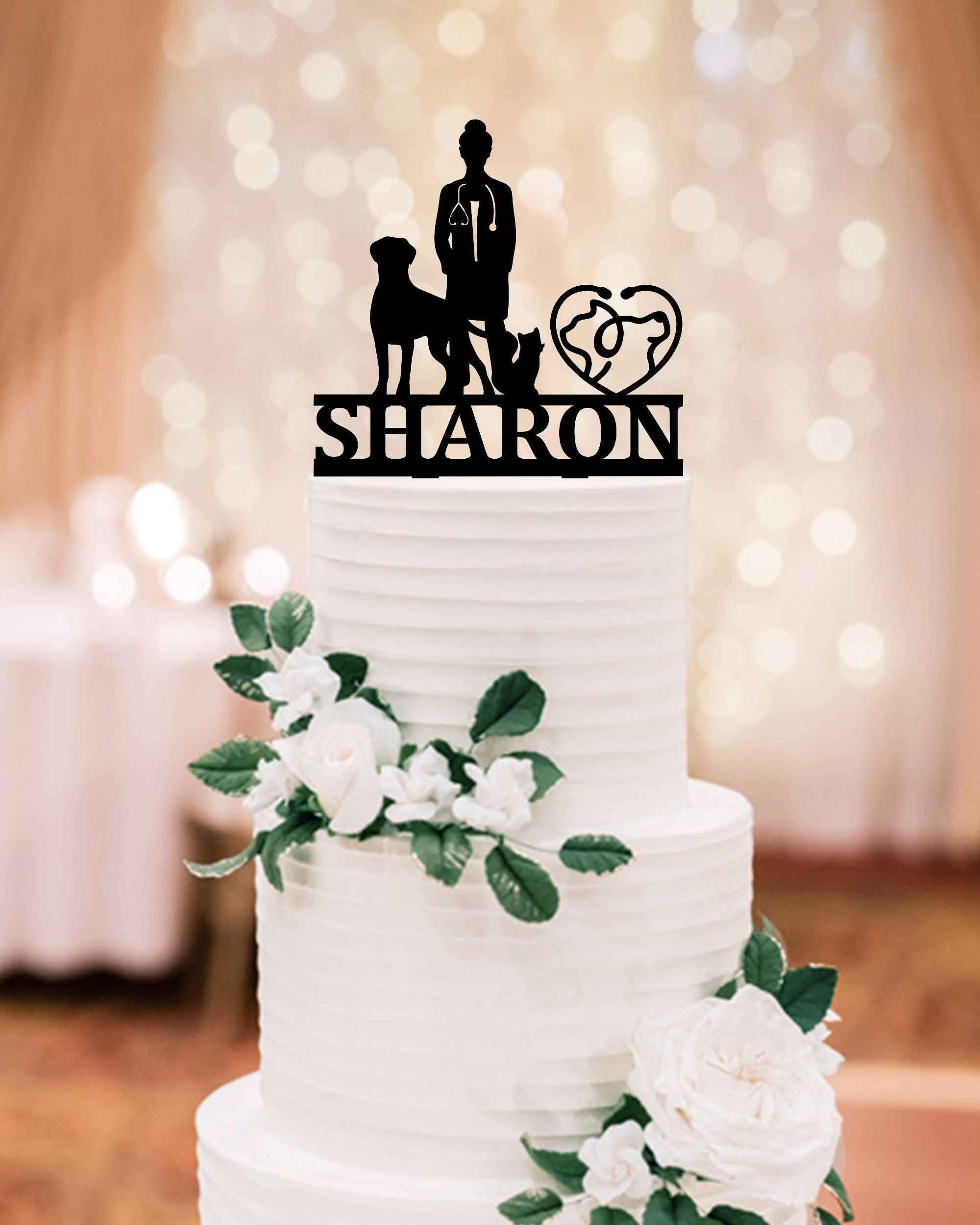 Veterinarian Birthday Cake Topper Custom Cake Topper With | Etsy