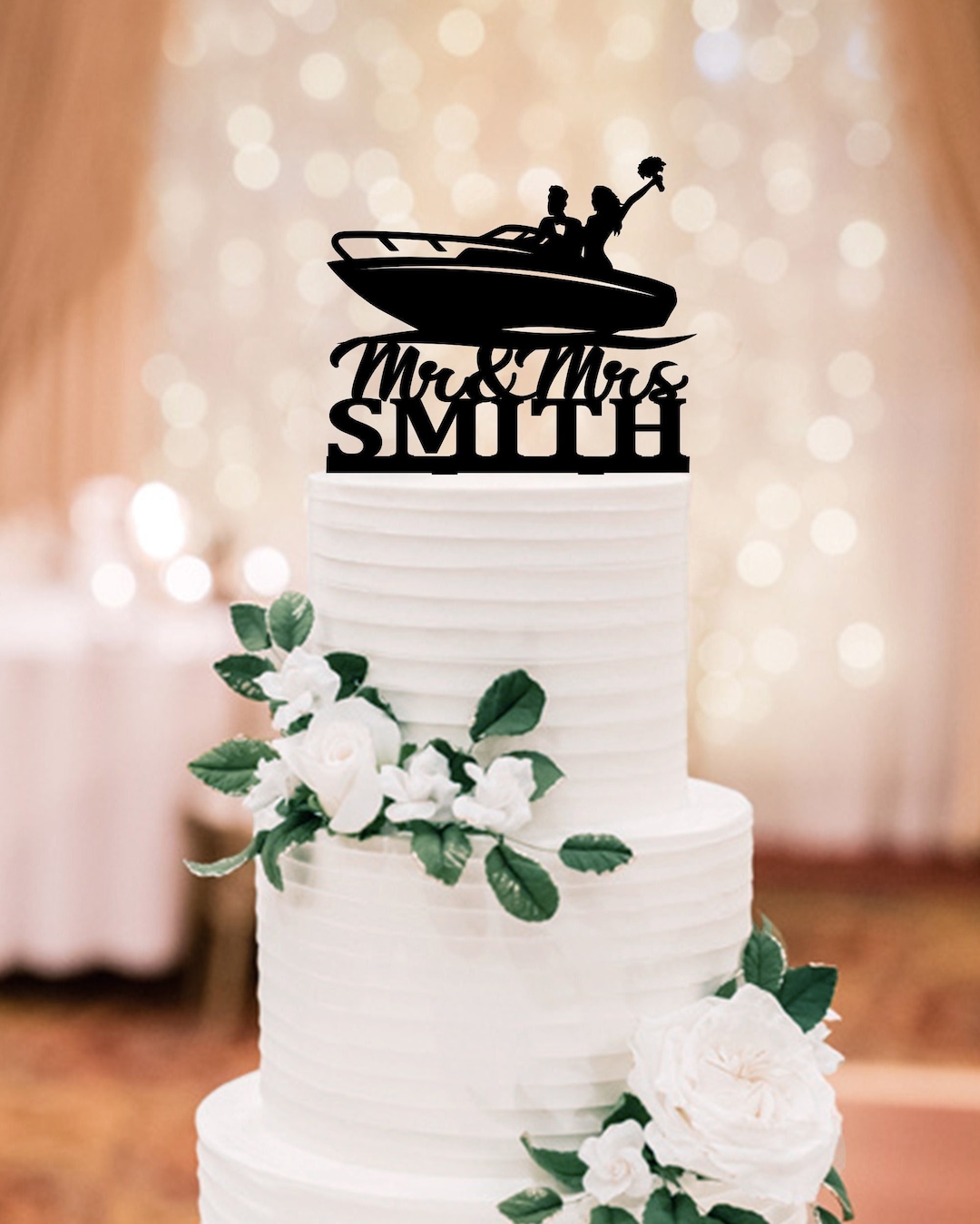 Driving Boat Cake Topper, Nautical Wedding Cake Toppers, Speed Boat ...