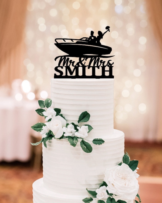 Driving Boat Cake Topper Nautical Wedding Cake Toppers Speed | Etsy