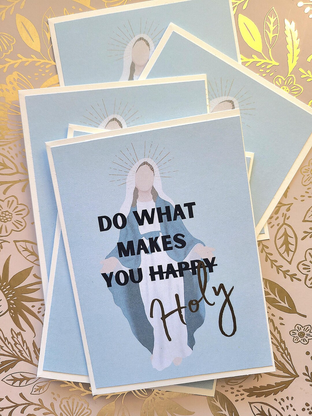 Virgin Mary Note Cards, Set of (5), Blank Cards, Religious, Christian ...