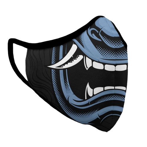 Japanese Samurai Warrior Face Mask Full Color Creative Neck - Etsy