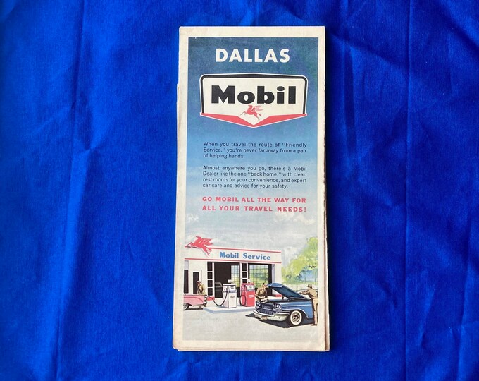 Vintage 1963 Dallas Map - Etsy