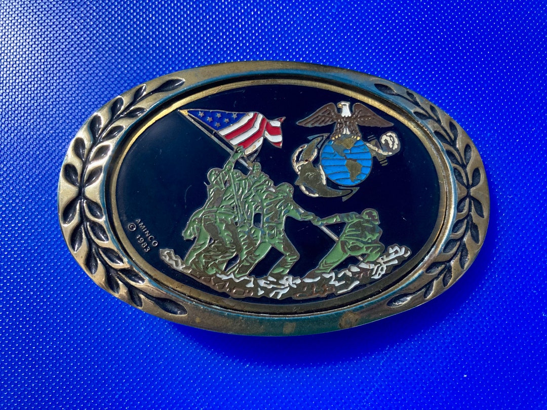 Brass USMC Marine Belt Buckle - Etsy