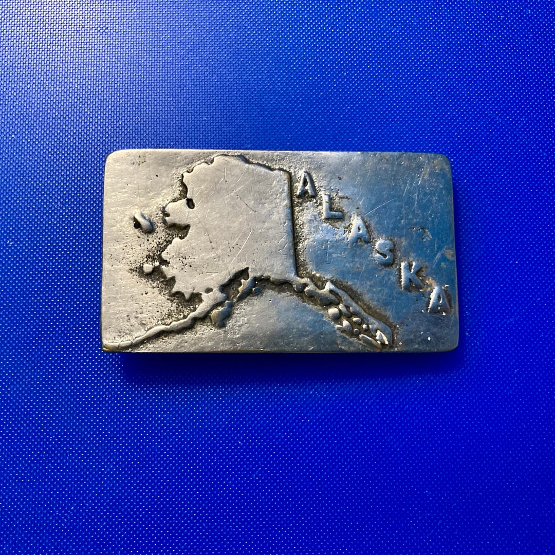 Vintage Alaska Belt Buckle - Etsy