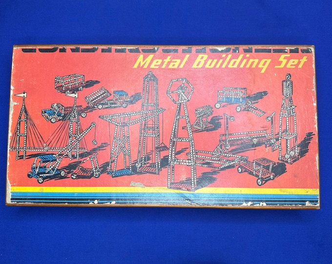 Vintage Metal Building Set - Etsy