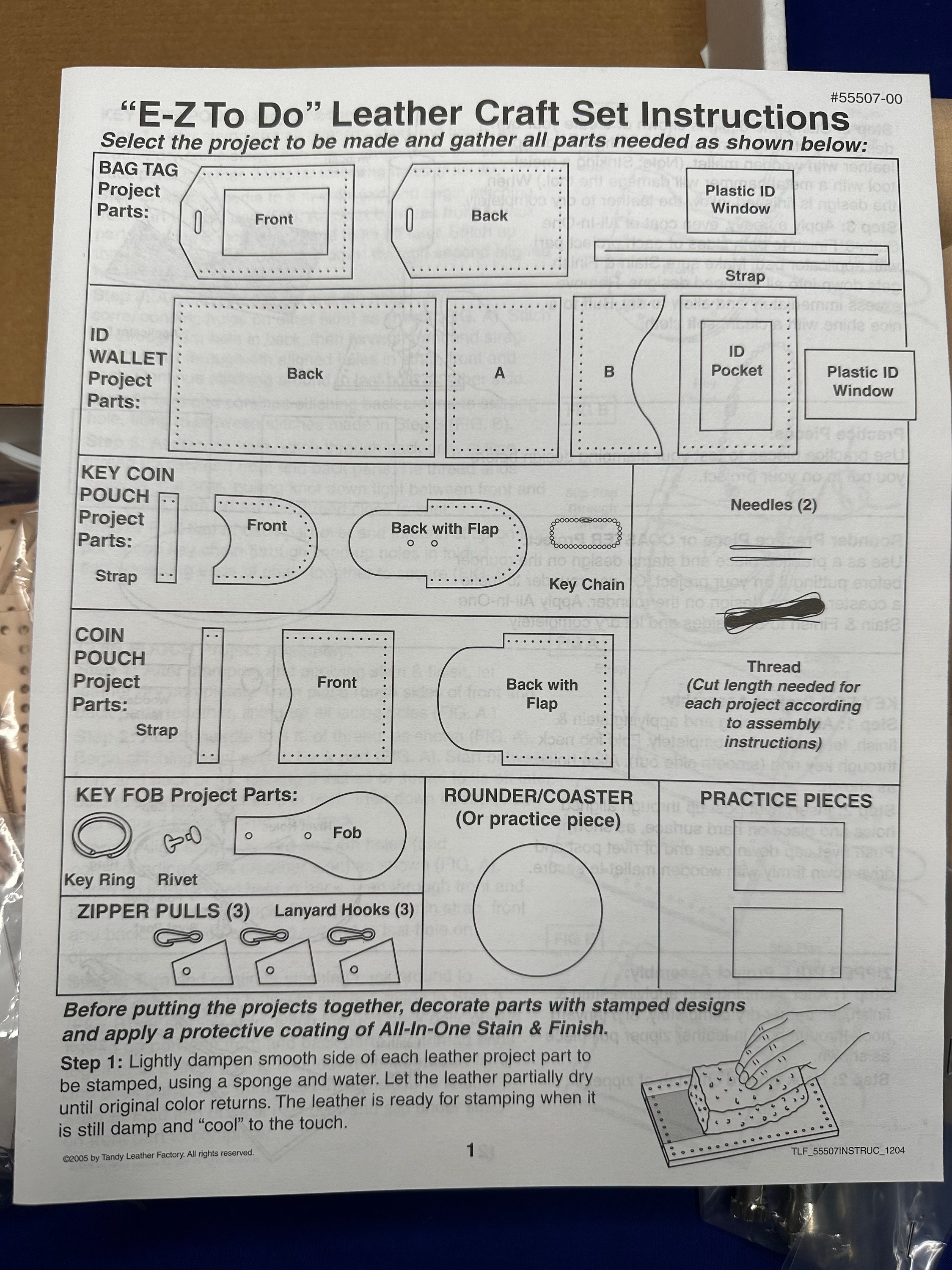 Tandy Leather EZ to Do Leathercraft Set - Etsy