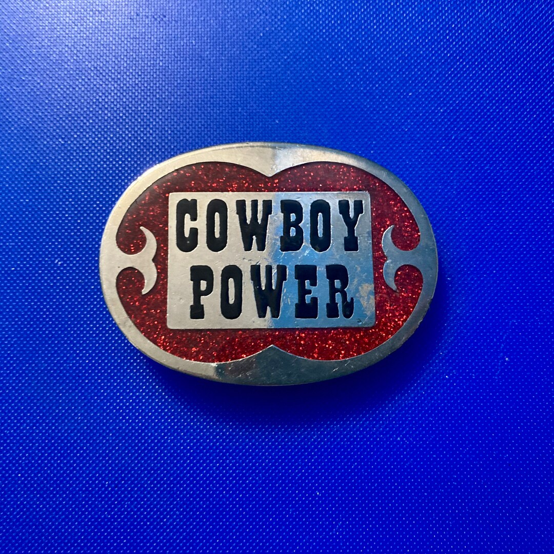 Cowboy Power Belt Buckle - Etsy