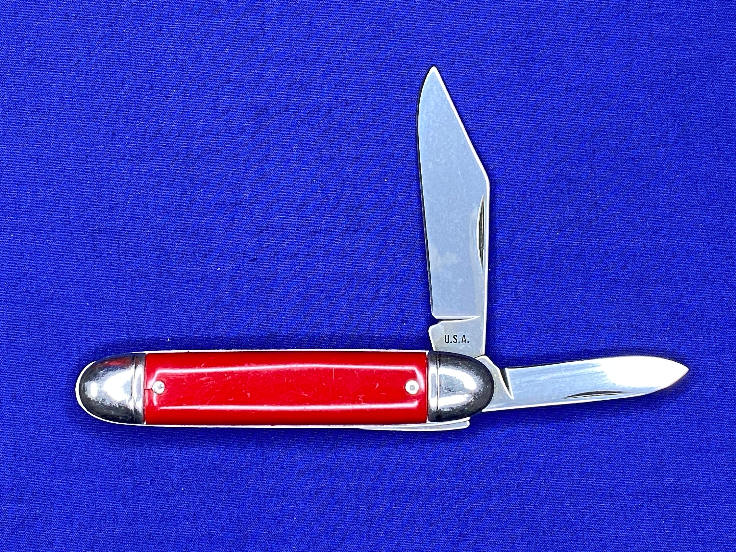 Vintage Pocket Knife Red - Etsy