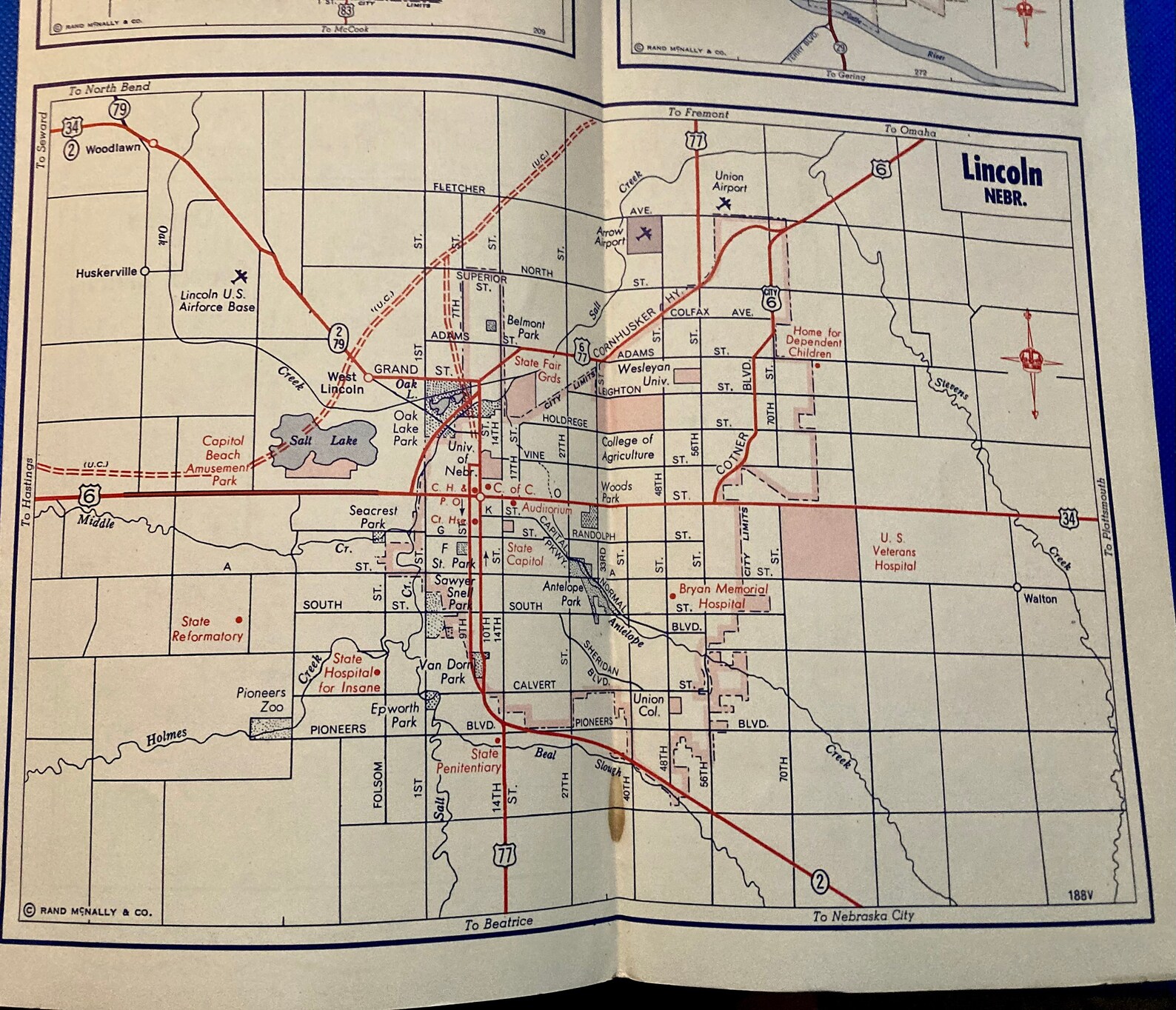 Vintage Nebraska Road Map - Etsy