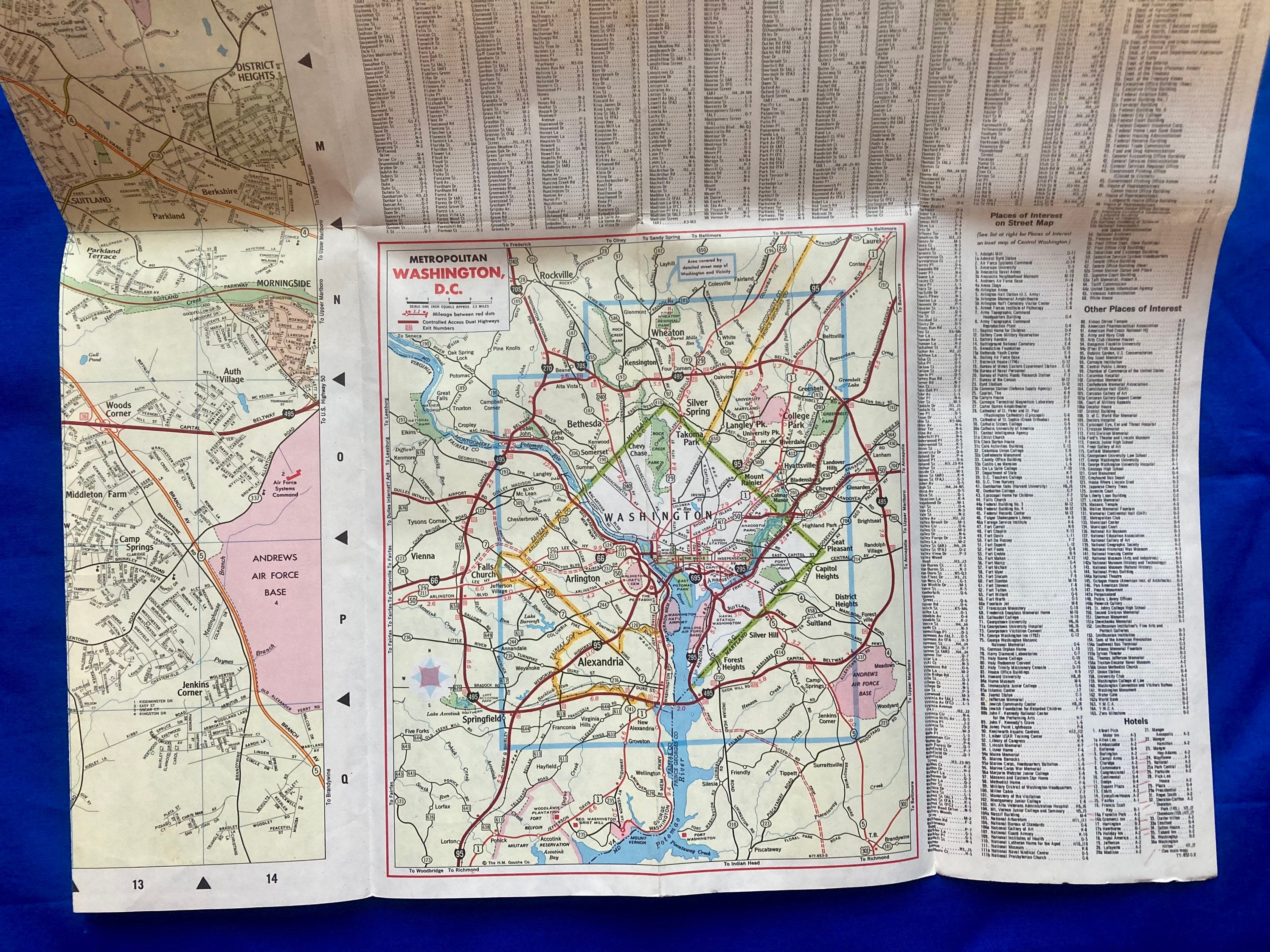 Vintage 1972 Washington, D.C. Map - Etsy