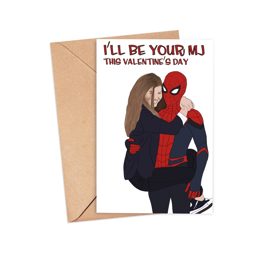 Spider Man Valentines Day Card Etsy
