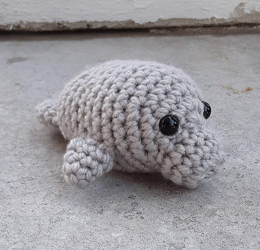 Crochet Manatee, Handmade, Amigurumi, Cute, Crochet Animal - Etsy