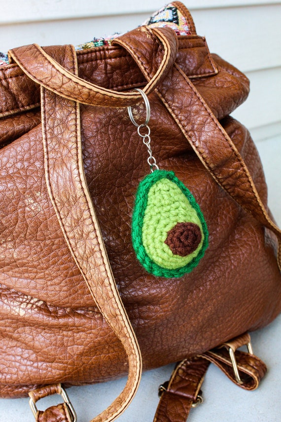 Crochet Avocado Keychain Crochet Keychain - Etsy