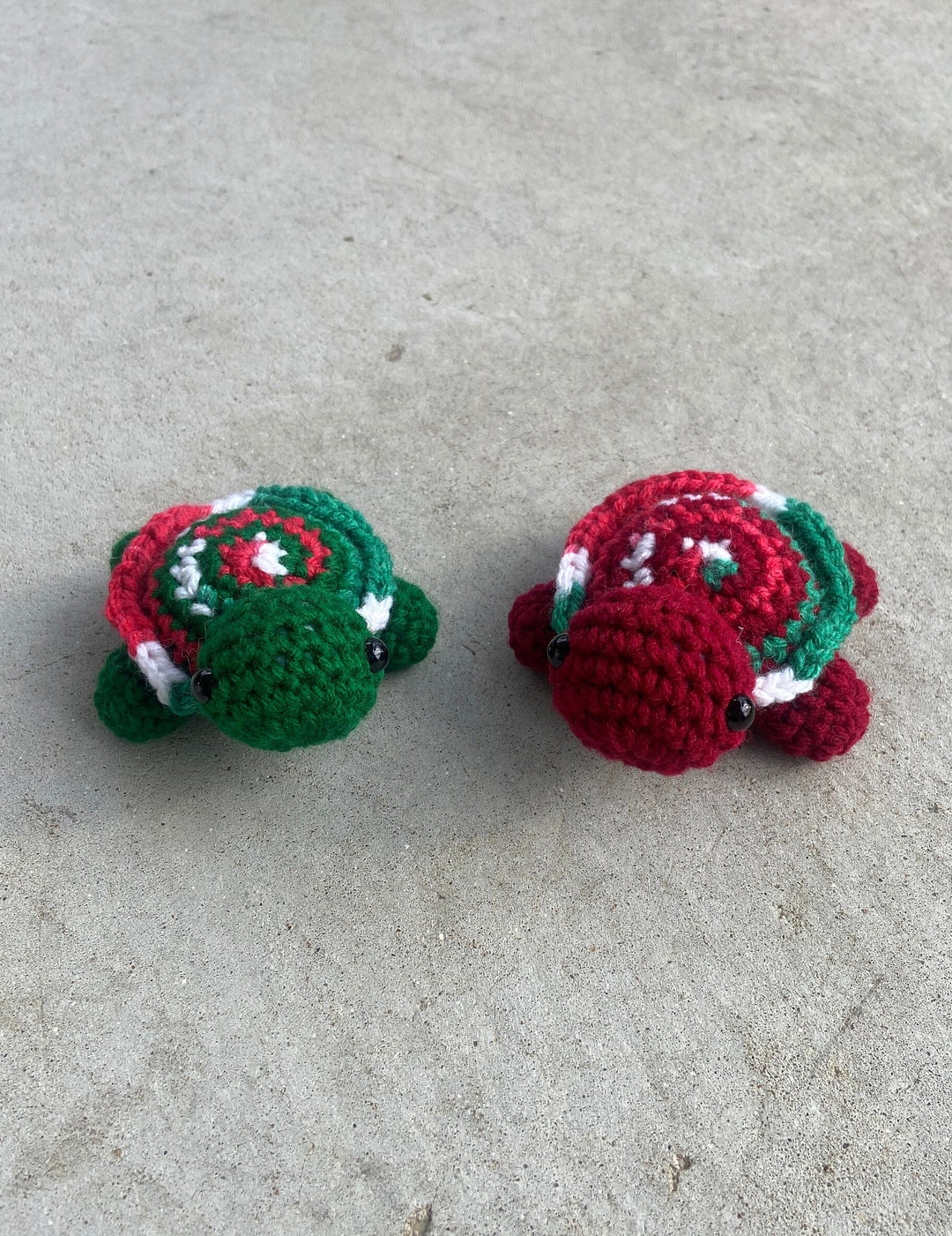 Christmas Turtles, Crochet Turtles Amigurumi, Christmas Decor - Etsy