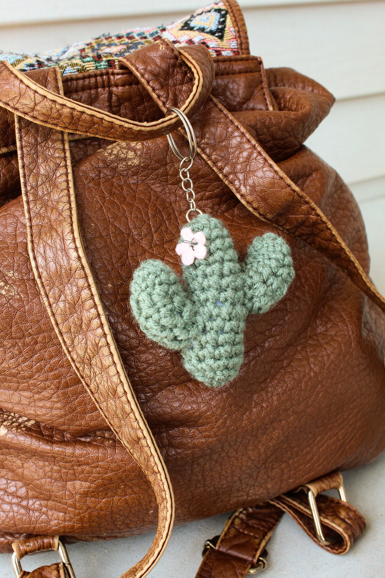 Crochet Cactus Keychain, Cute, Handmade - Etsy
