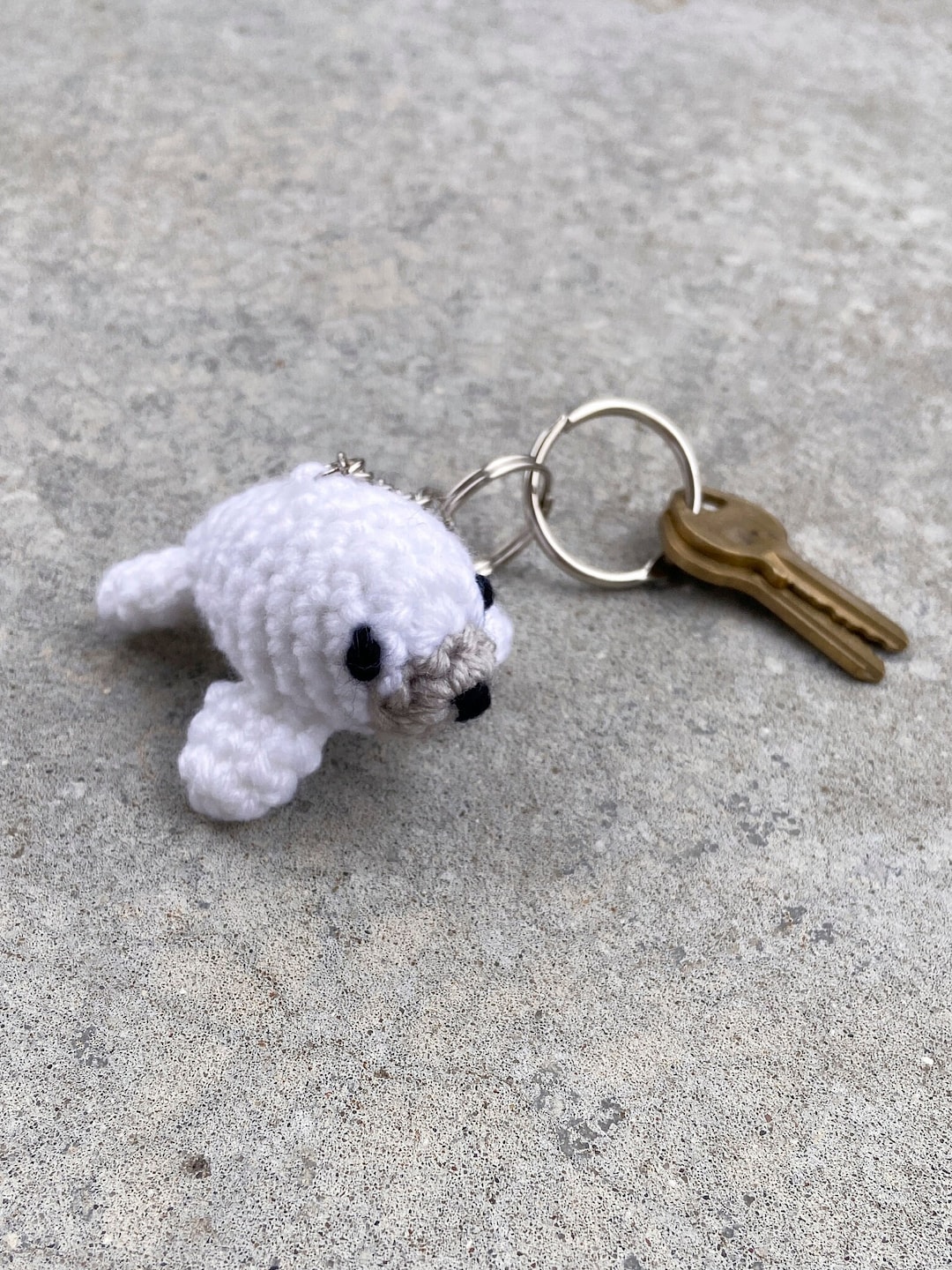 Crochet Seal Keychain, Crochet Animal Keychain - Etsy