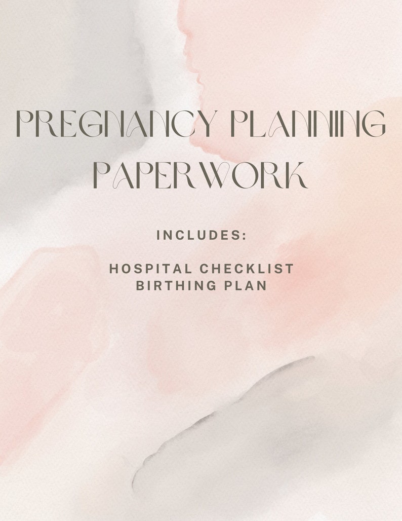 Printable Pregnancy Birth Planner - Etsy