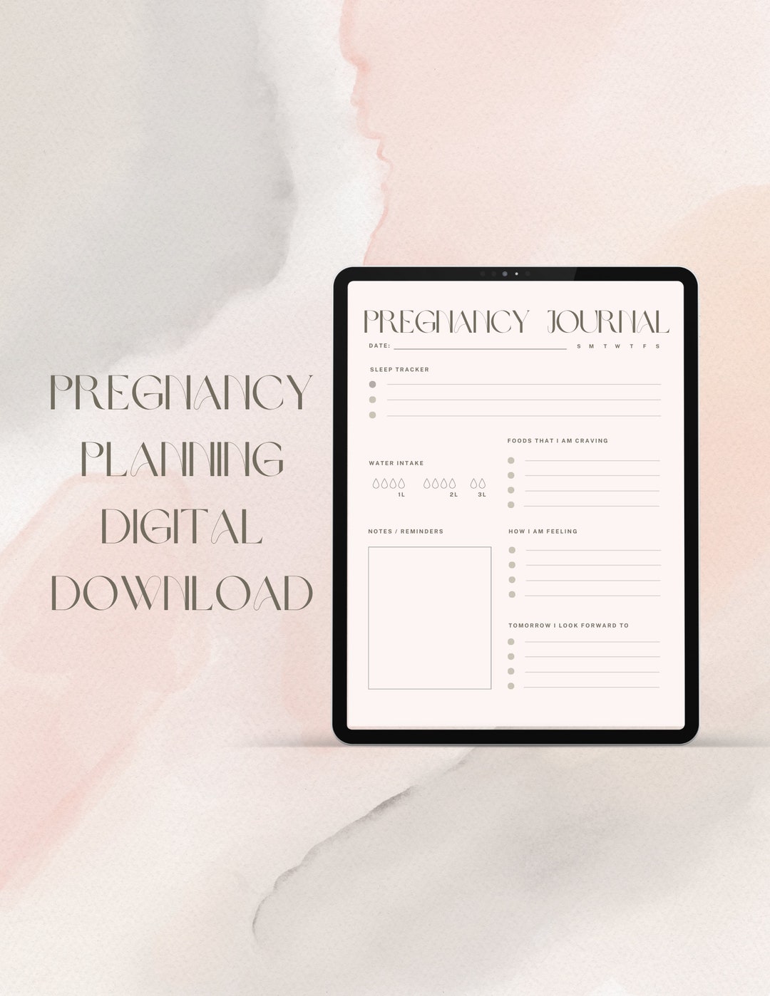 Printable Pregnancy Bundle Journal and Tracker PDF Download - Etsy