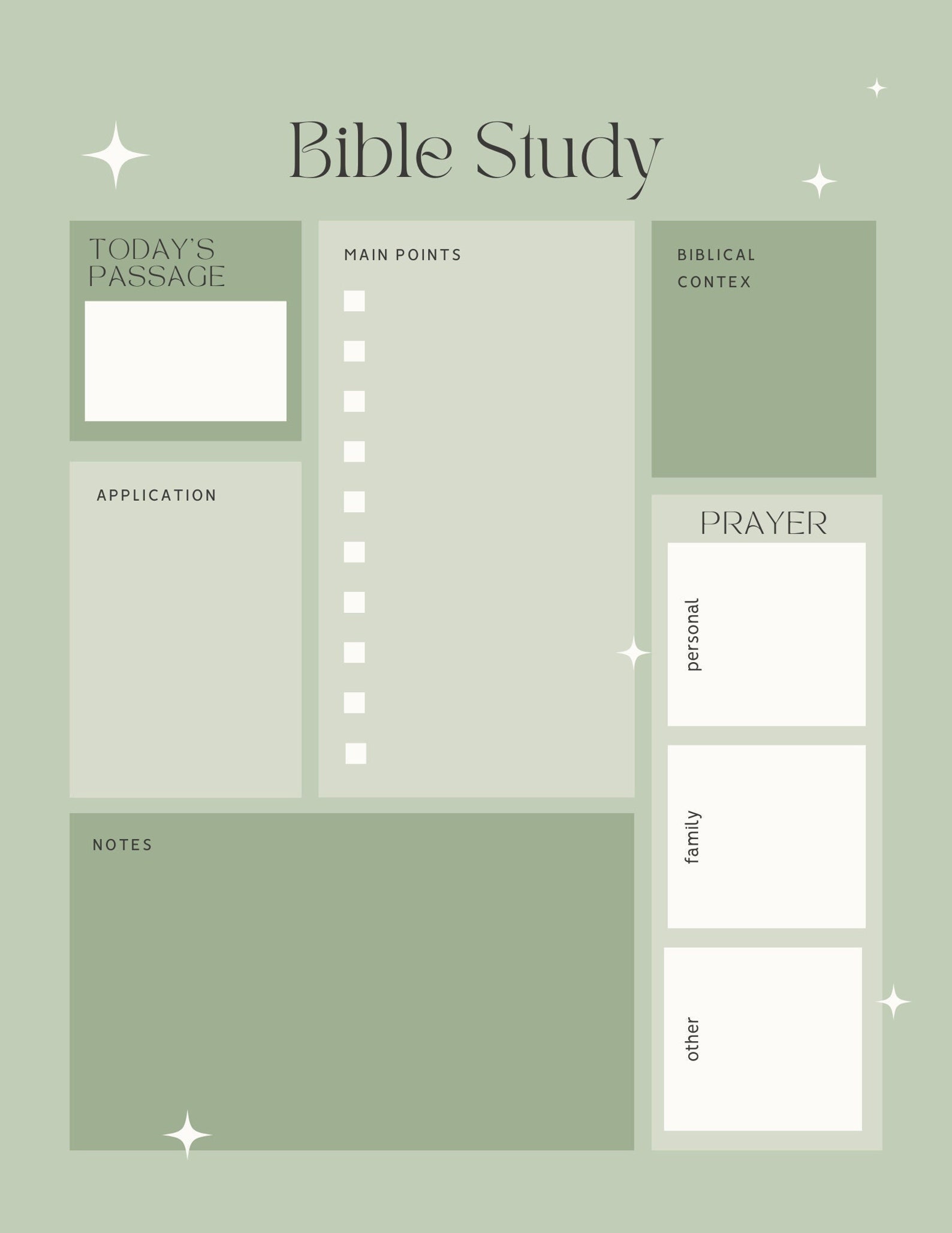 Printable Bible Study Worksheet - Etsy