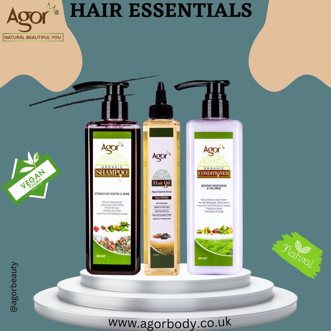 Agor Organic Hair Essentials Combo - Etsy