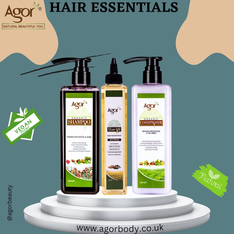 Agor Organic Hair Essentials Combo - Etsy
