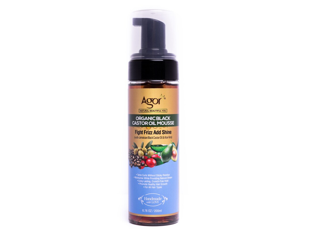 Agor Organic Black Castor Oil Hair Mousse (200ml) - Etsy
