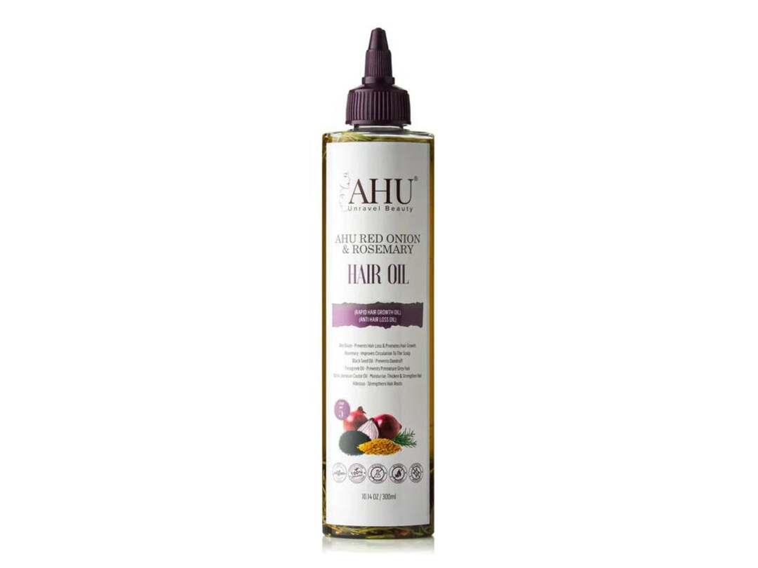AHU Red Onion & Rosemary Hair Oil 300ml - Etsy