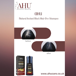 AHU Natural Instant Black Hair Dye Shampoo - Etsy