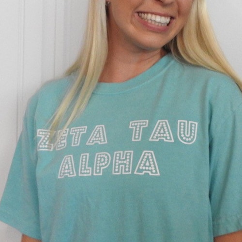 Zeta Tau Alpha Sorority Dots T-shirt Zeta Zta - Etsy