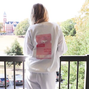 Adpi Boarding Pass Sorority Sweatshirt Hoodie - Alpha Delta Pi - Etsy