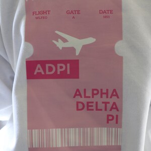 Adpi Boarding Pass Sorority Sweatshirt Hoodie - Alpha Delta Pi - Etsy