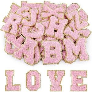 Light Pink Letter Iron on Patches - Etsy