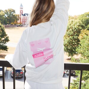 Adpi Boarding Pass Sorority Sweatshirt Hoodie - Alpha Delta Pi - Etsy